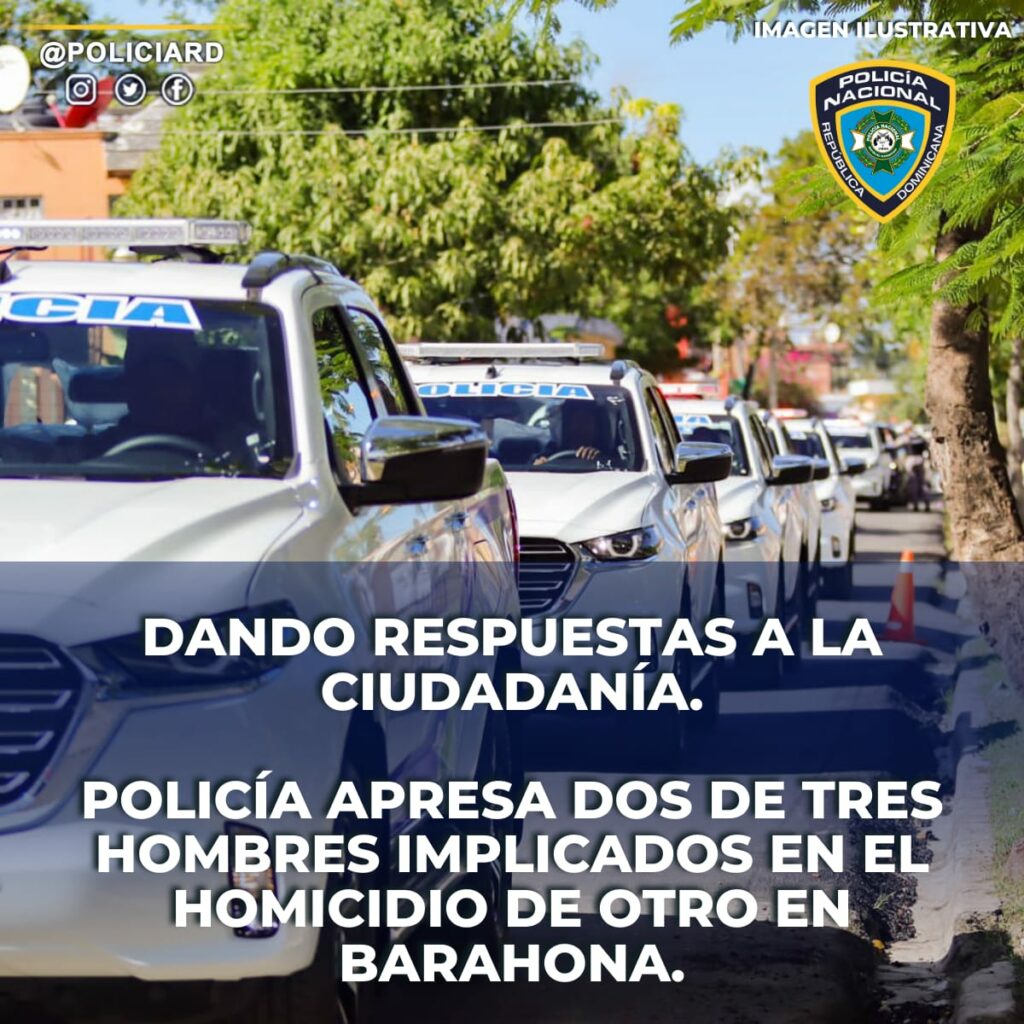 Policía Apresa Dos De Tres Hombres Implicados En El Homicidio De Otro
